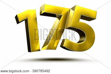 Number 175 Gold.3D Image & Photo (Free Trial) | Bigstock