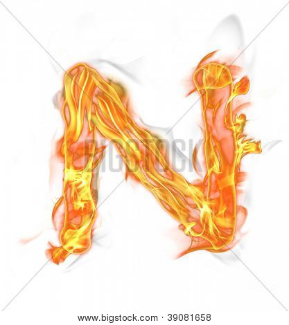Fire Letter "N" Image & Photo (Free Trial) | Bigstock