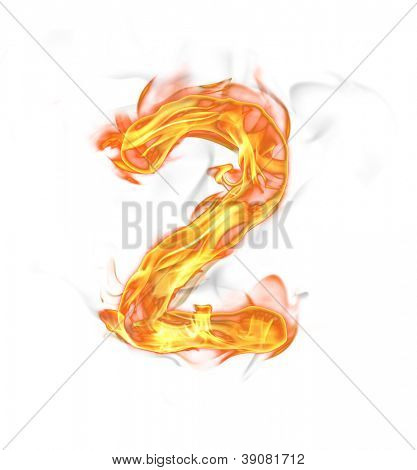 Fire Number "2" Image & Photo (Free Trial) | Bigstock