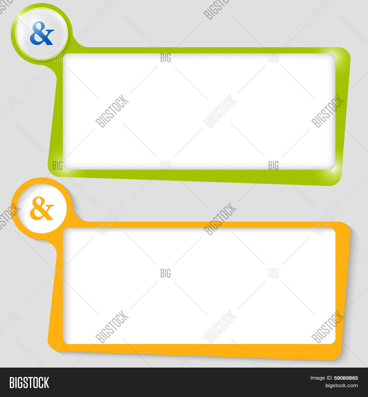 Set Two Text Boxes Vector & Photo (Free Trial) | Bigstock