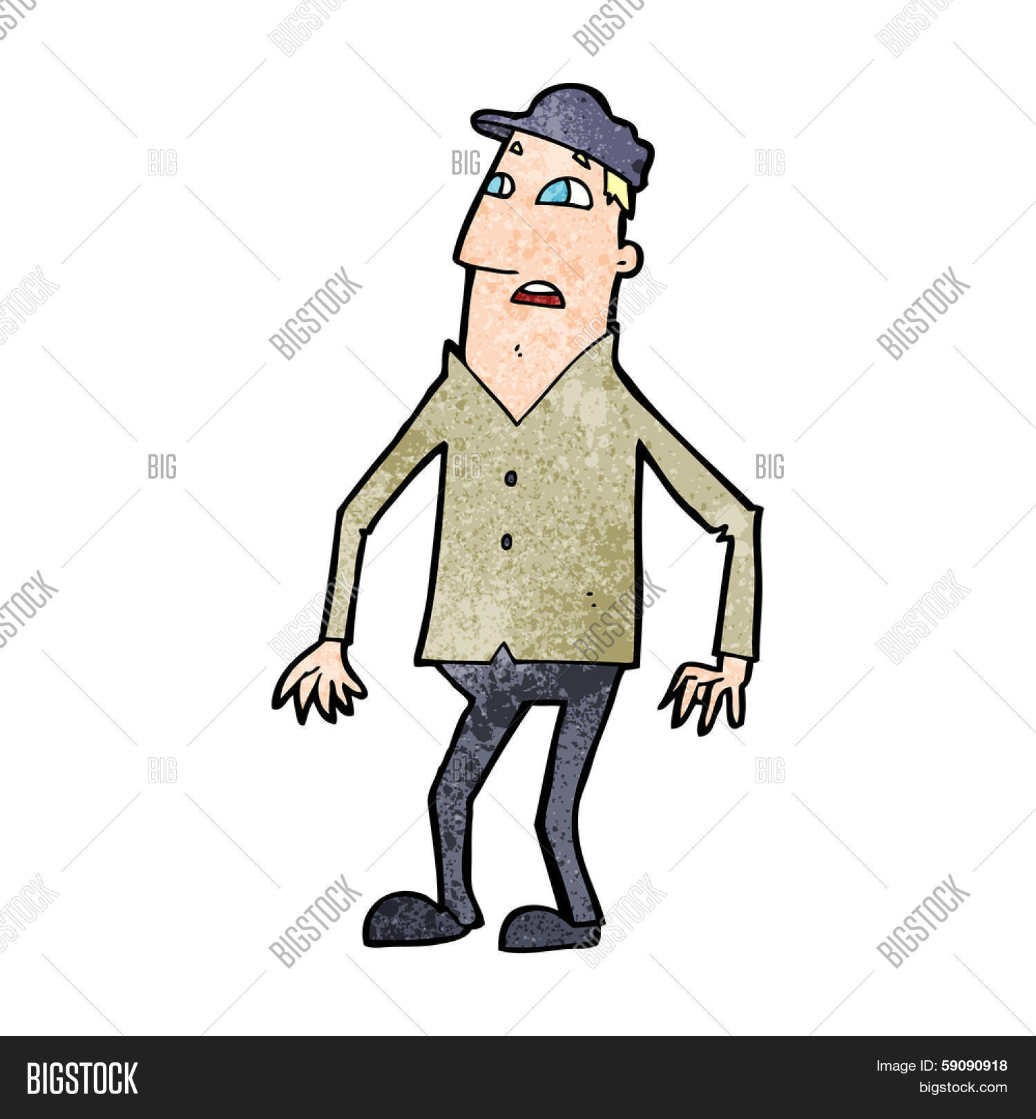 Cartoon Shocked Man Vector & Photo (Free Trial) | Bigstock