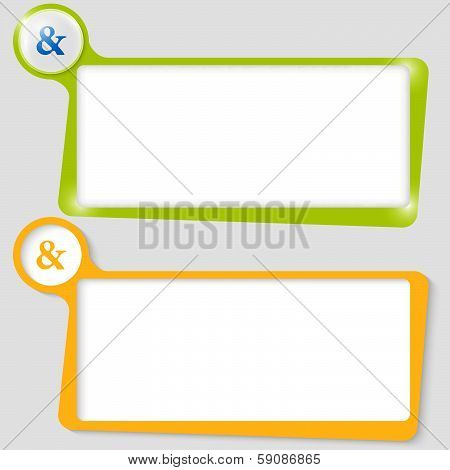 Set Two Text Boxes Vector & Photo (Free Trial) | Bigstock