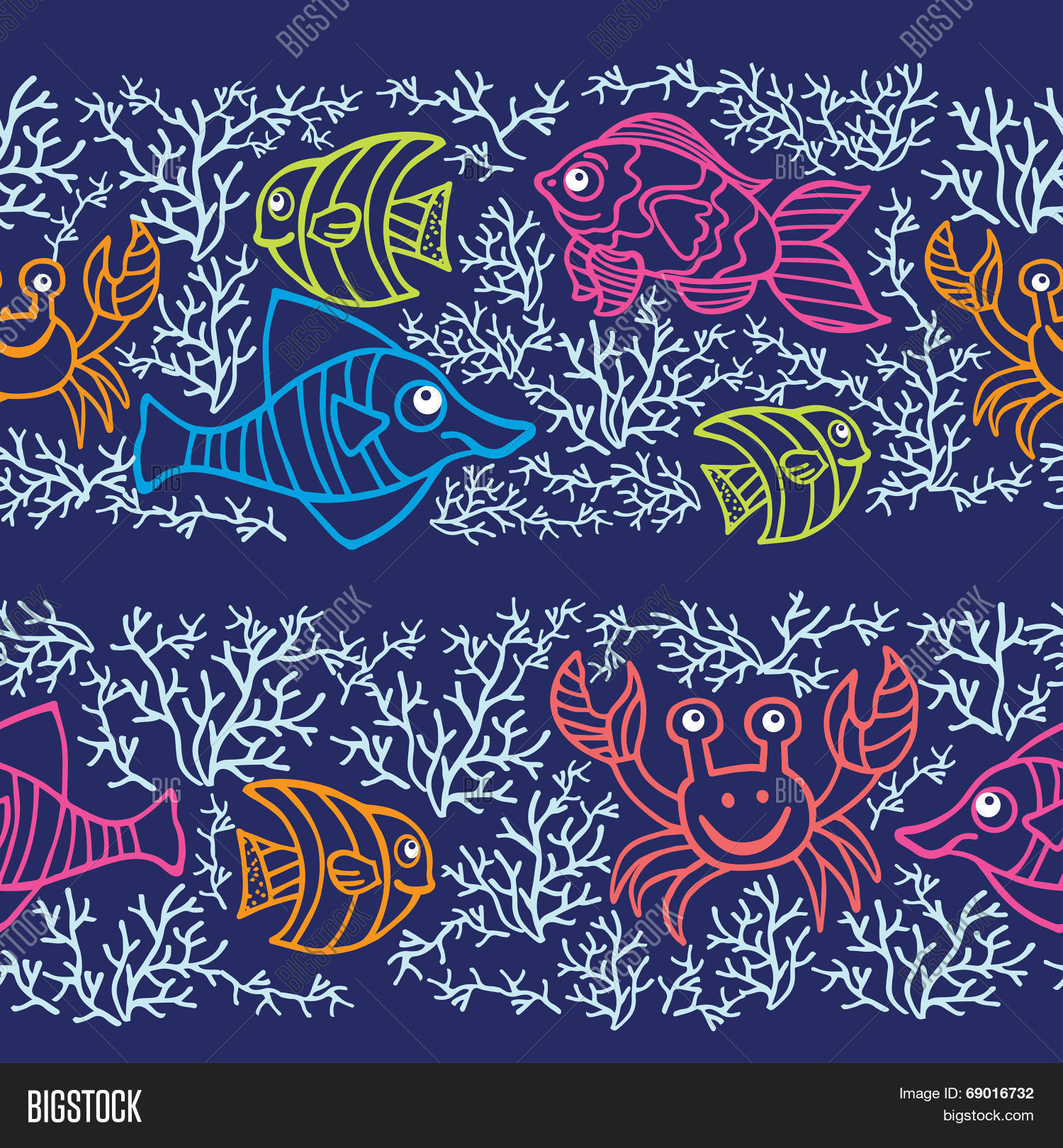 Funny Fish Corals. Vector & Photo (Free Trial) | Bigstock