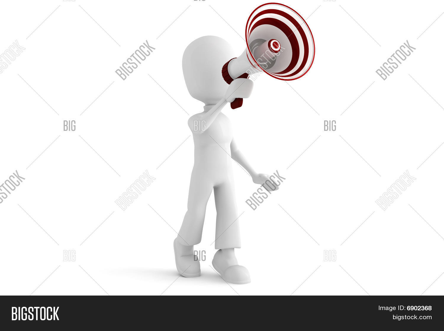 3d Man Big Megaphone Image & Photo (Free Trial) | Bigstock