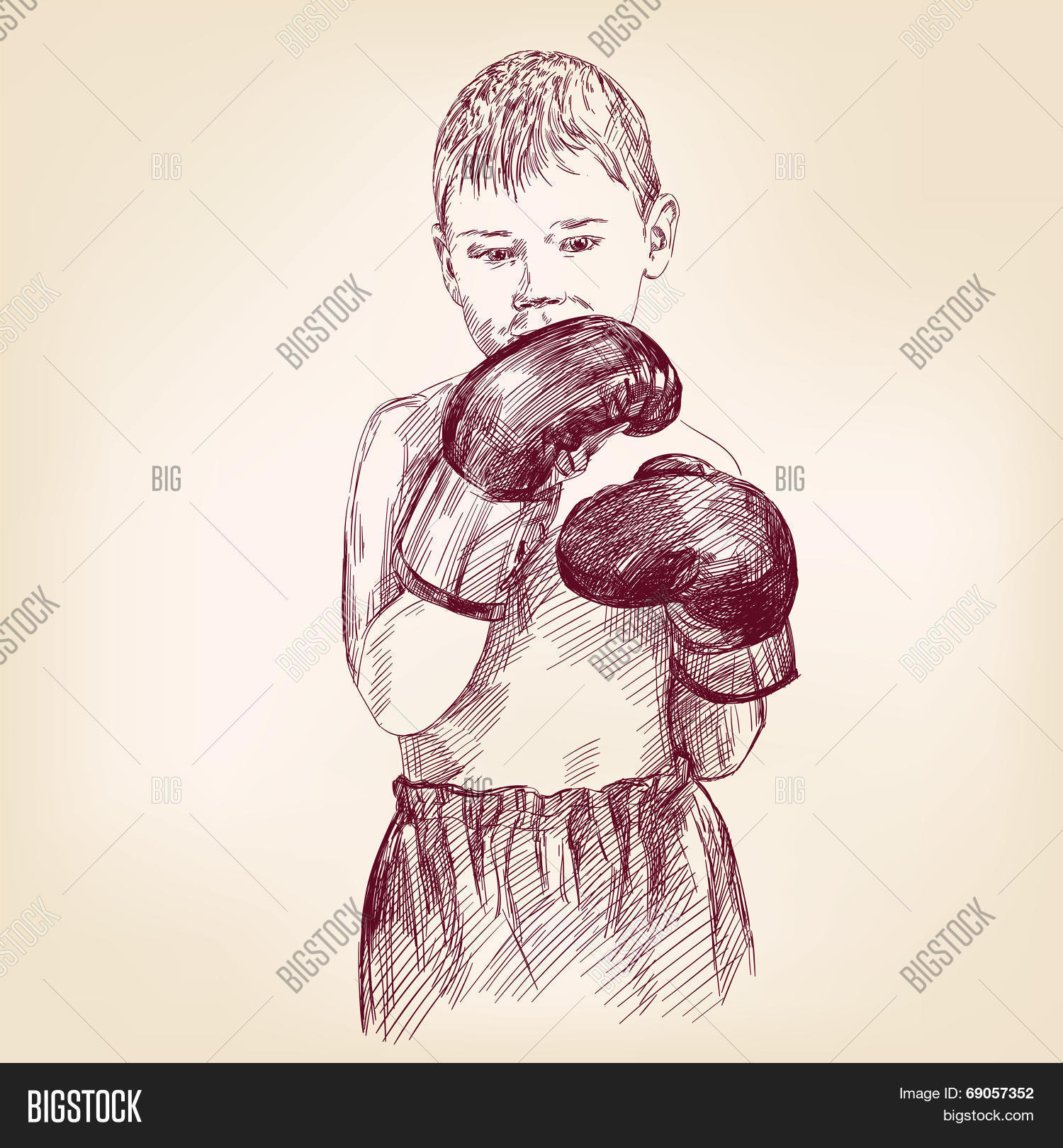 Boy Boxer - Hand Vector & Photo (Free Trial) | Bigstock
