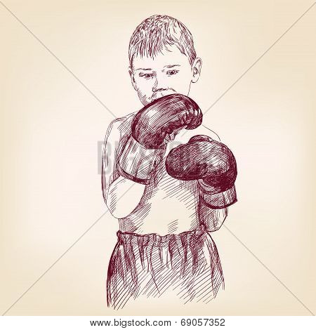 Boy Boxer - Hand Vector & Photo (Free Trial) | Bigstock