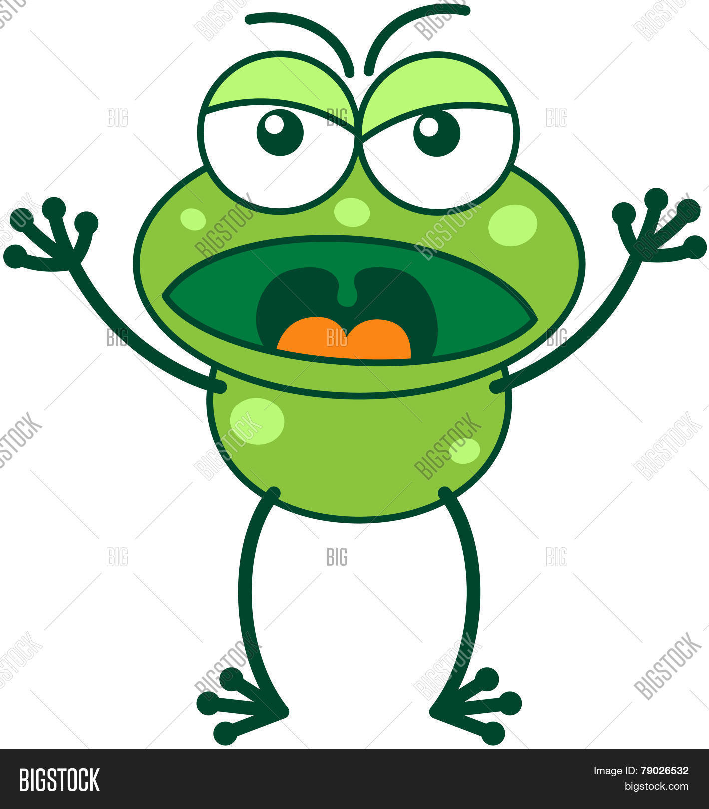 Green Frog Very Angry Vector & Photo (Free Trial) | Bigstock
