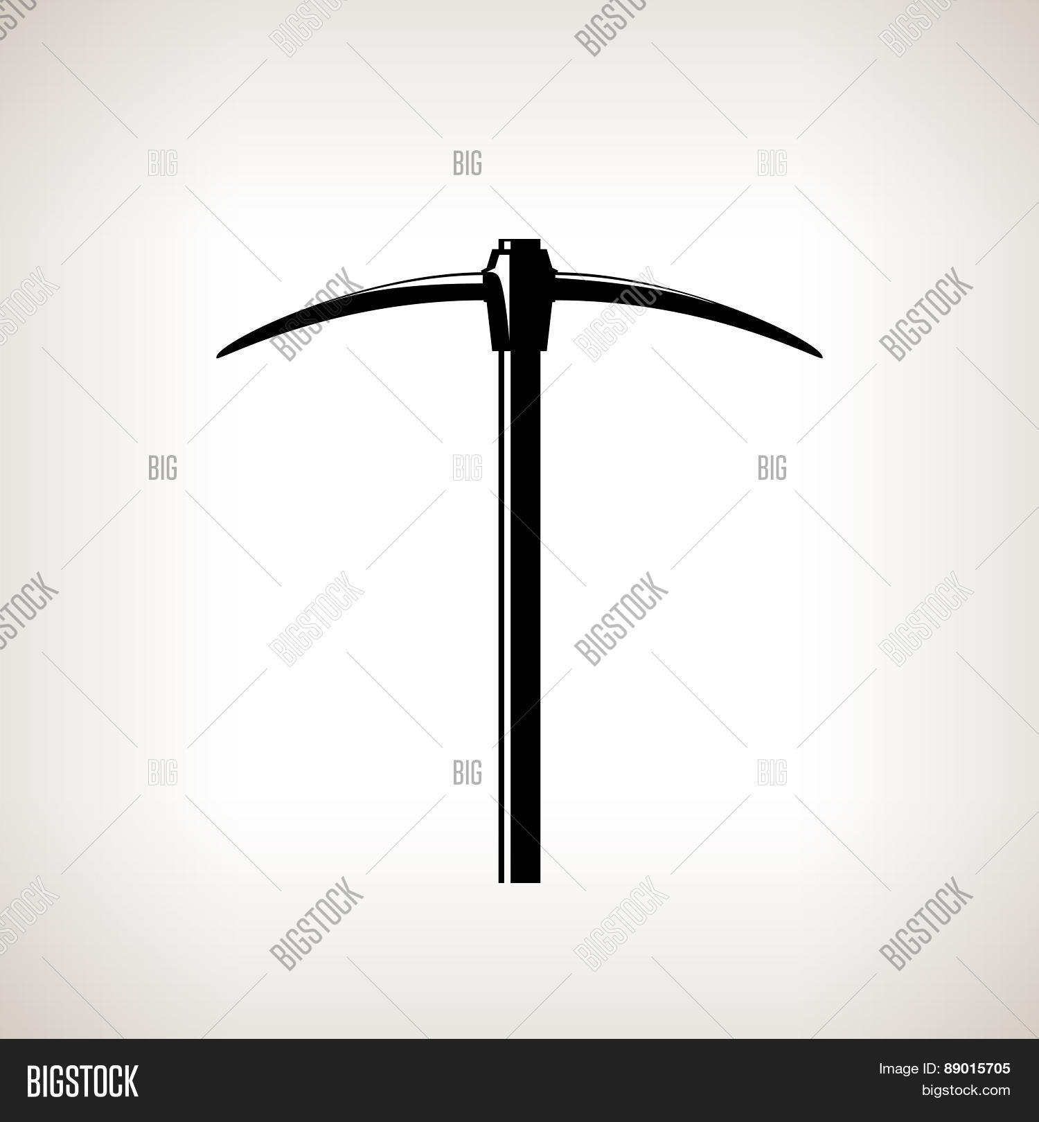 Silhouette Pickaxe On Vector & Photo (Free Trial) | Bigstock