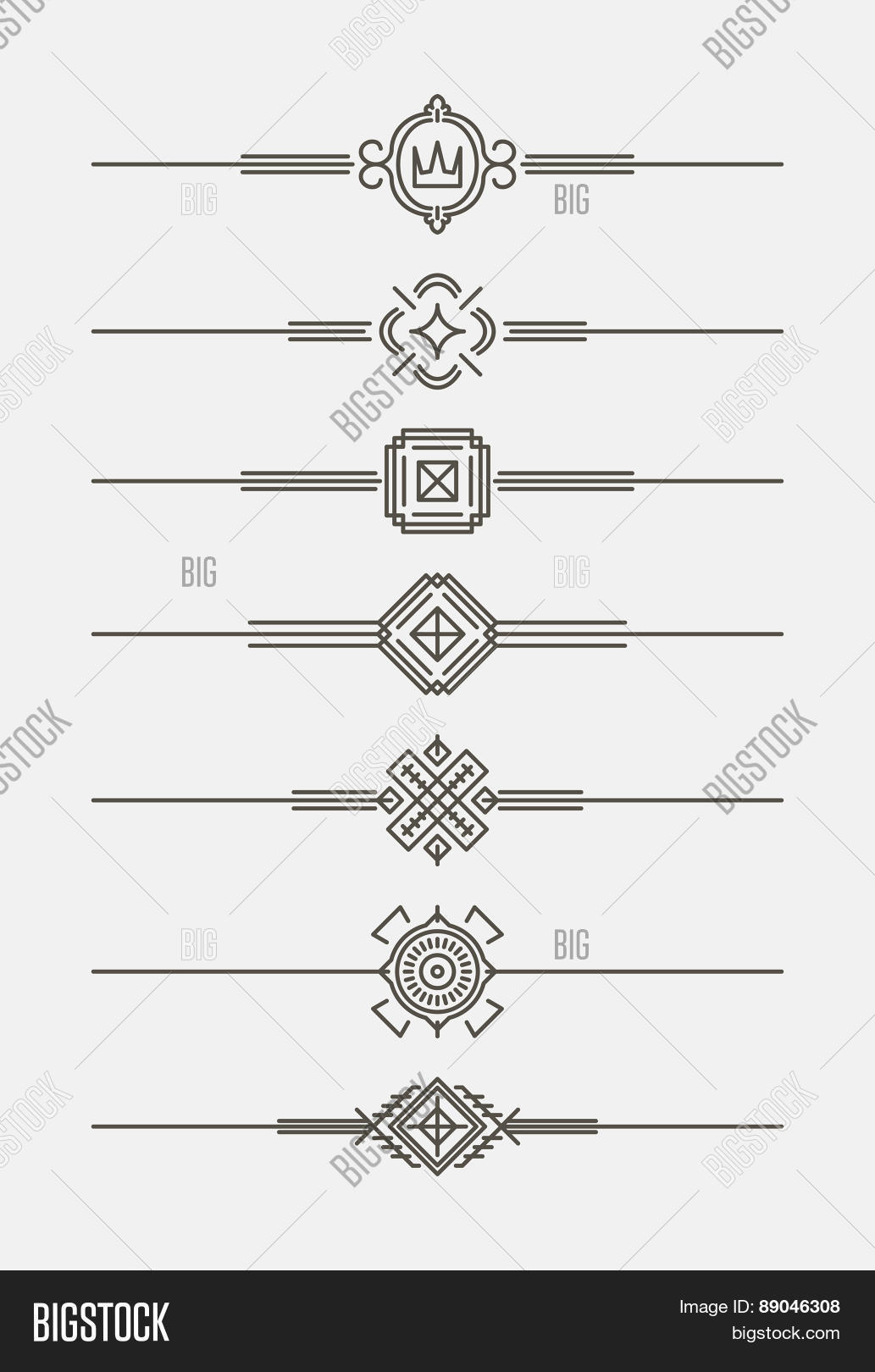 Set 7 Elegant, Mono Vector & Photo (Free Trial) | Bigstock