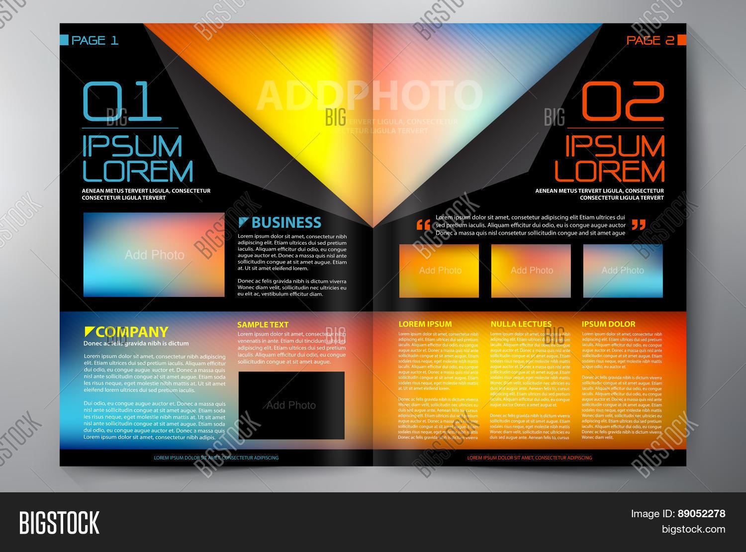 Brochure Design Two Vector & Photo (Free Trial) | Bigstock