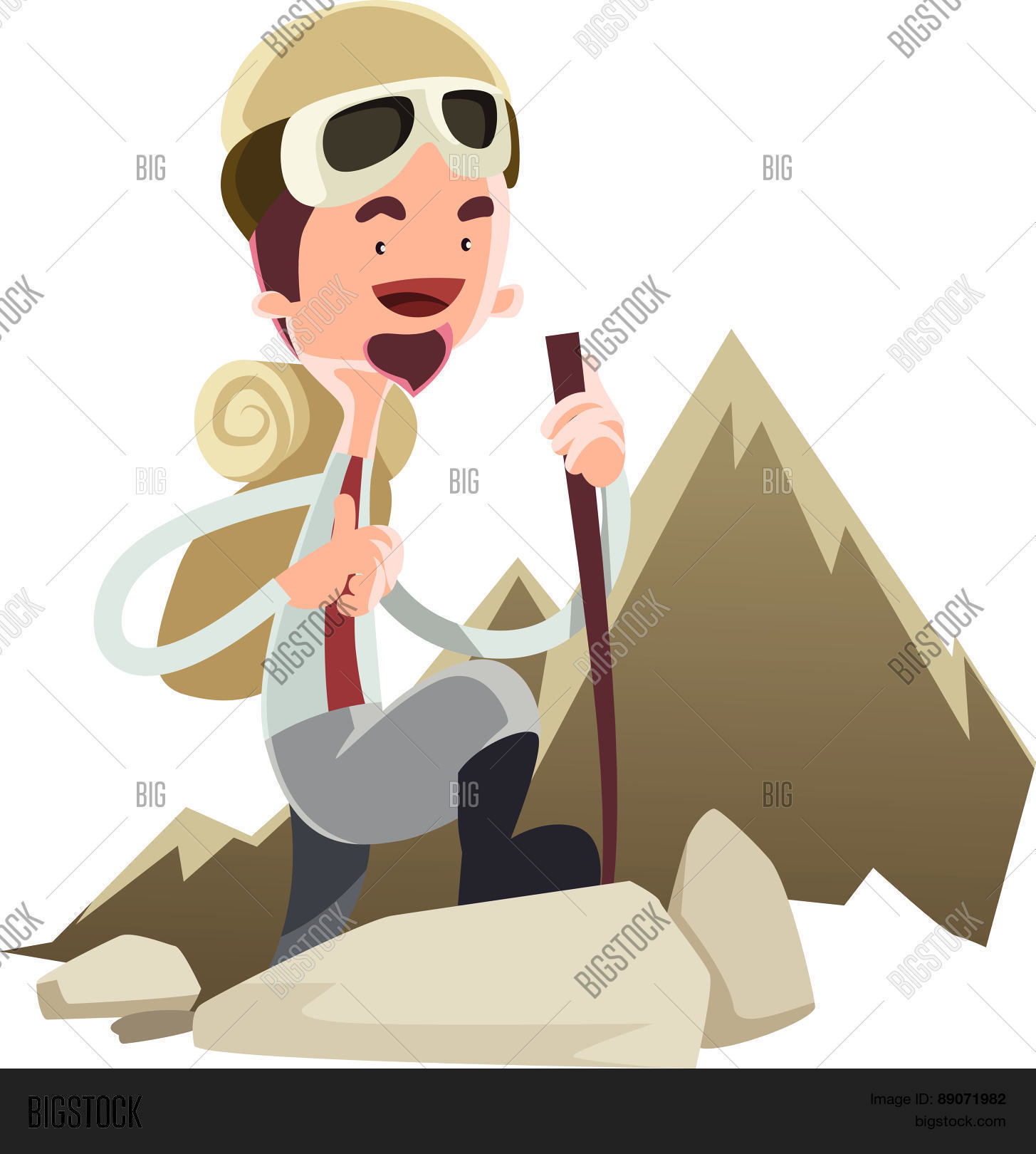 Man Going Climb Vector & Photo (Free Trial) | Bigstock