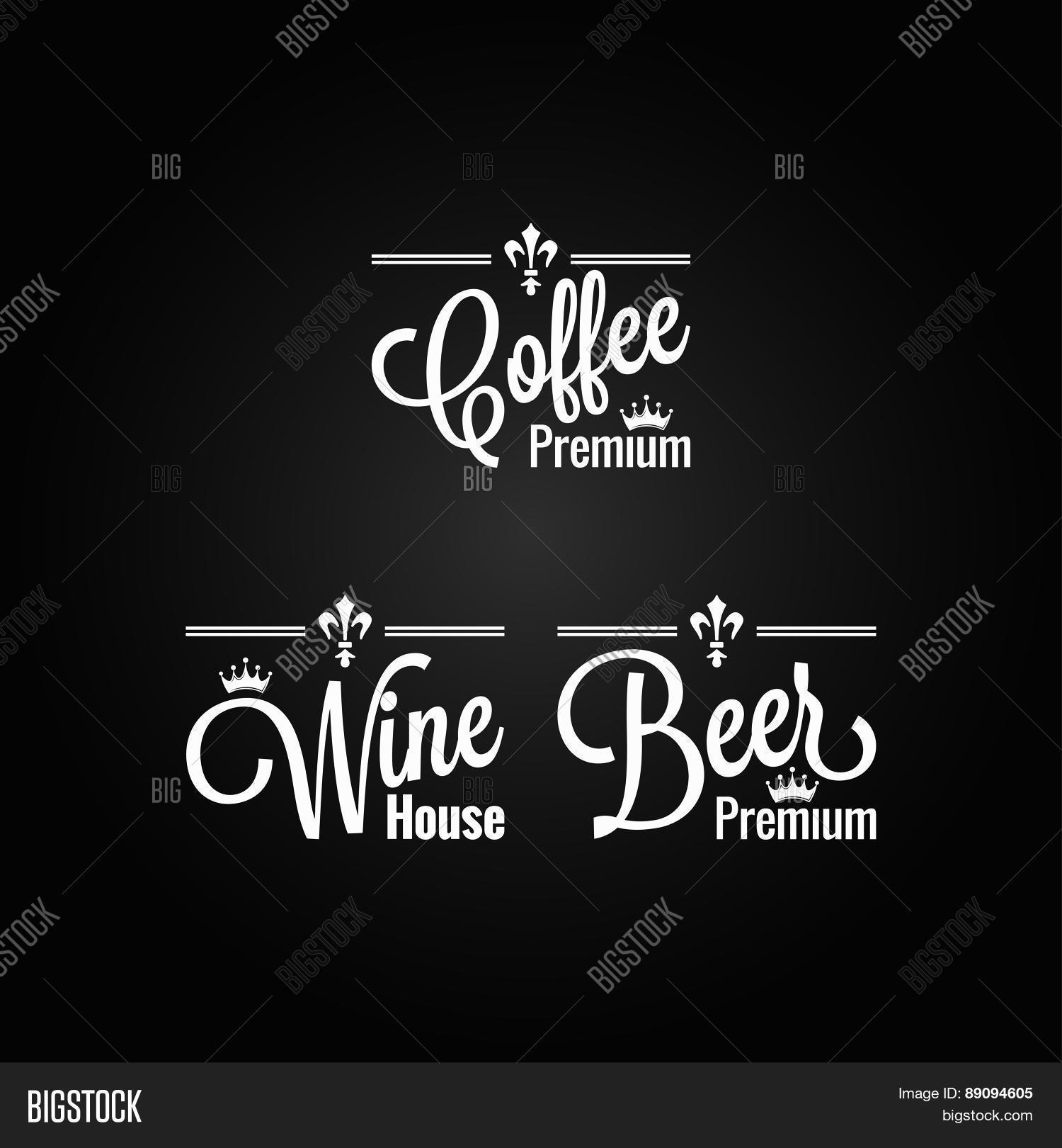 Drinks Set Labels Vector & Photo (Free Trial) | Bigstock