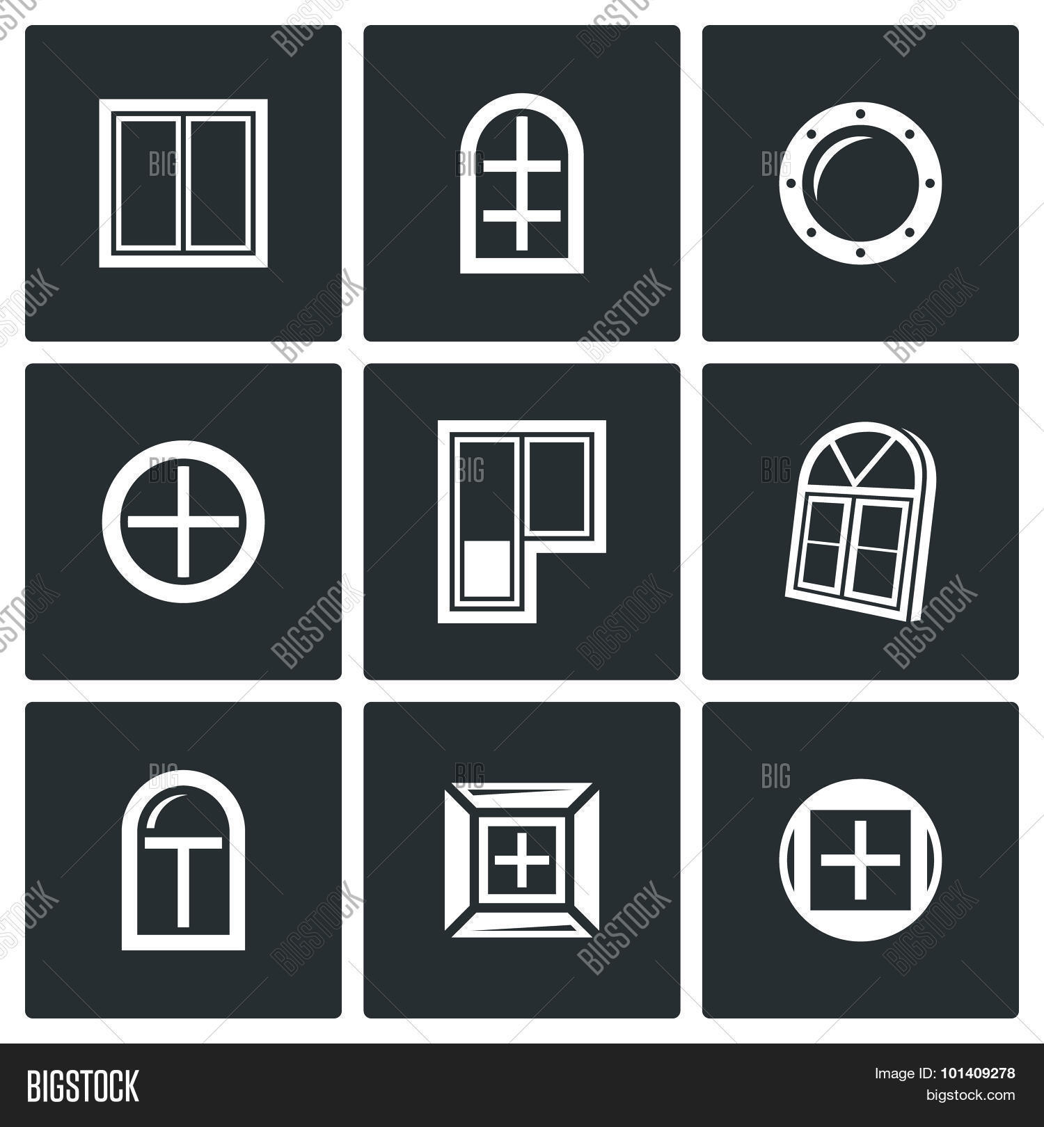 Various Window Icons Vector & Photo (Free Trial) | Bigstock