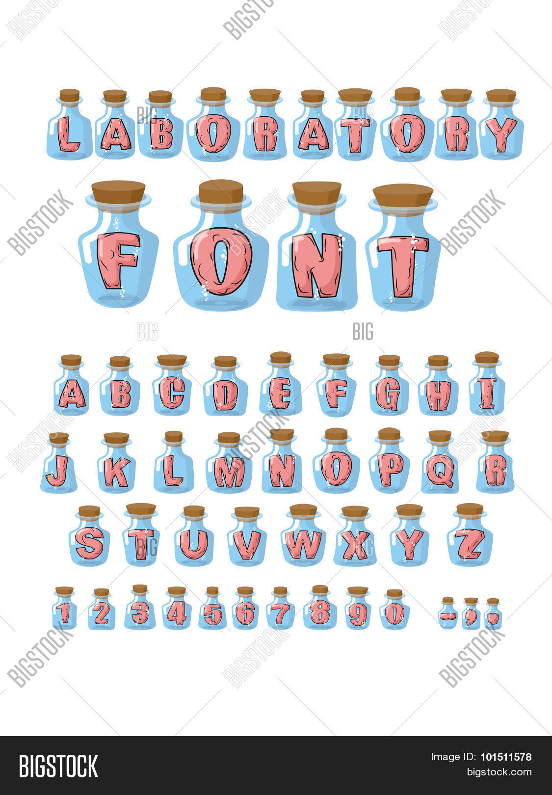 Laboratory Font. Pink Vector & Photo (Free Trial) | Bigstock