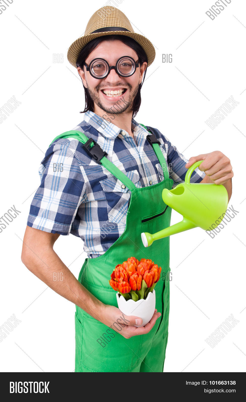Young Funny Gardener Image & Photo (Free Trial) | Bigstock