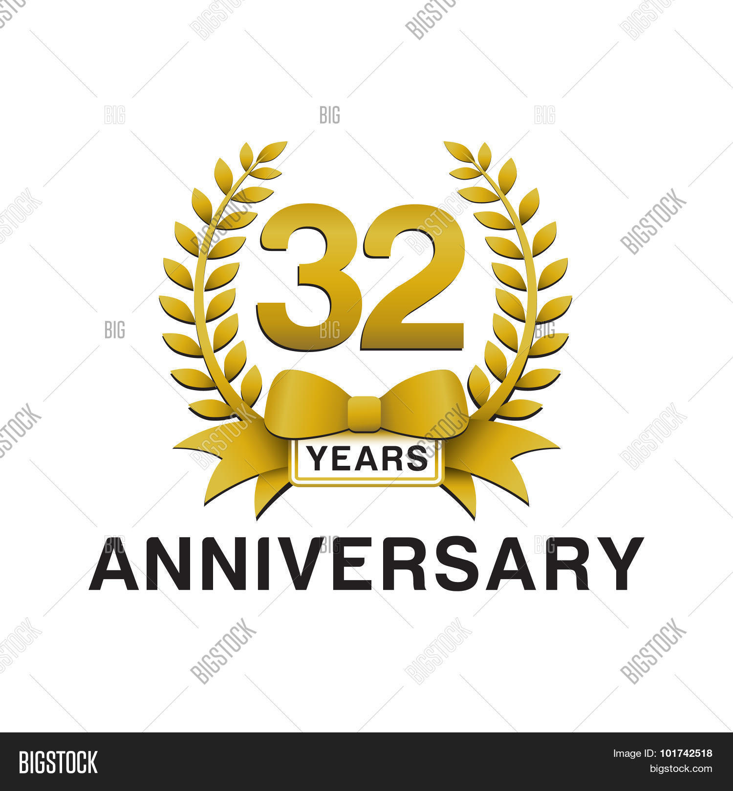 32nd Anniversary Vector & Photo (Free Trial) | Bigstock