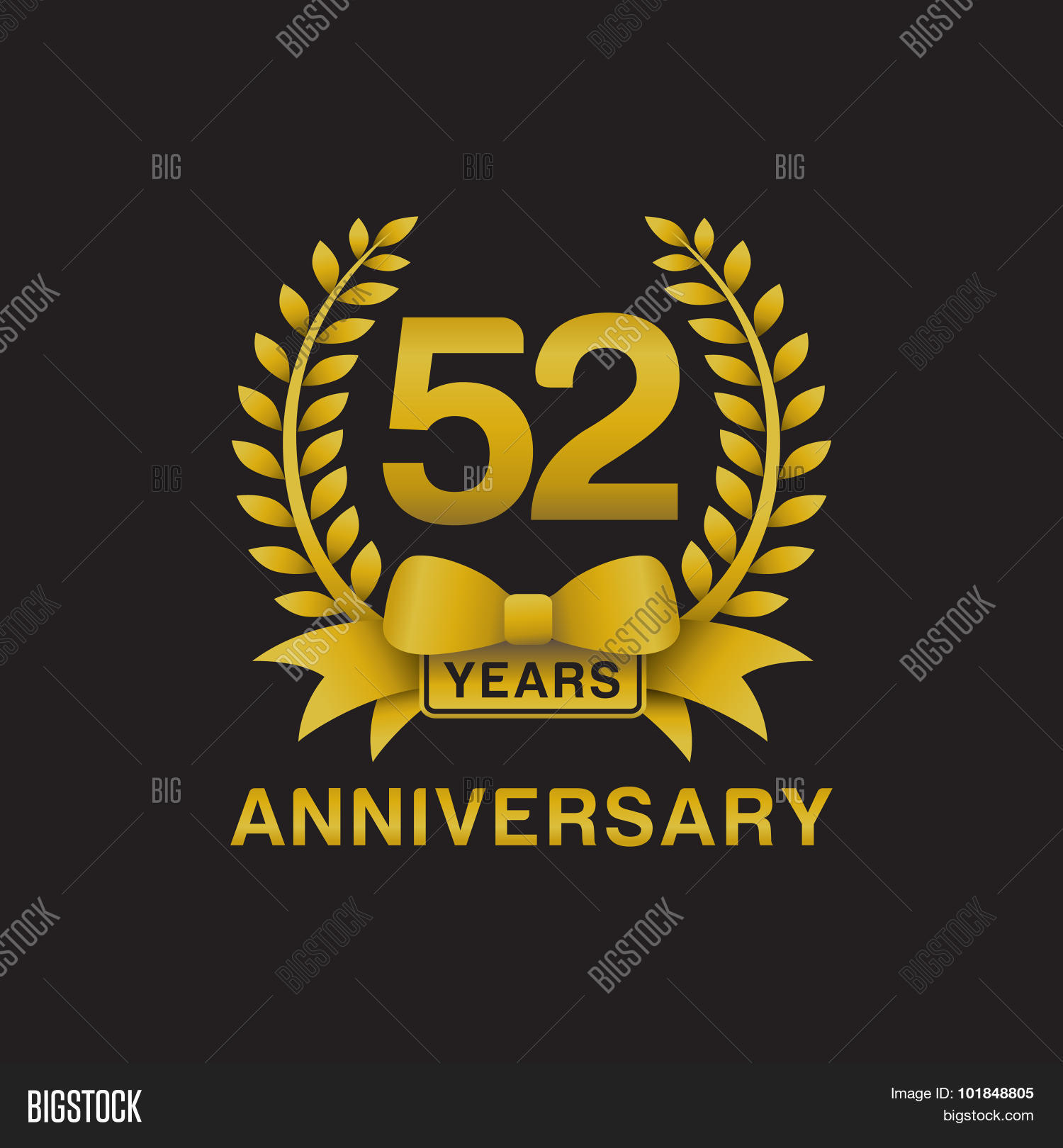 52nd Anniversary Vector & Photo (Free Trial) | Bigstock