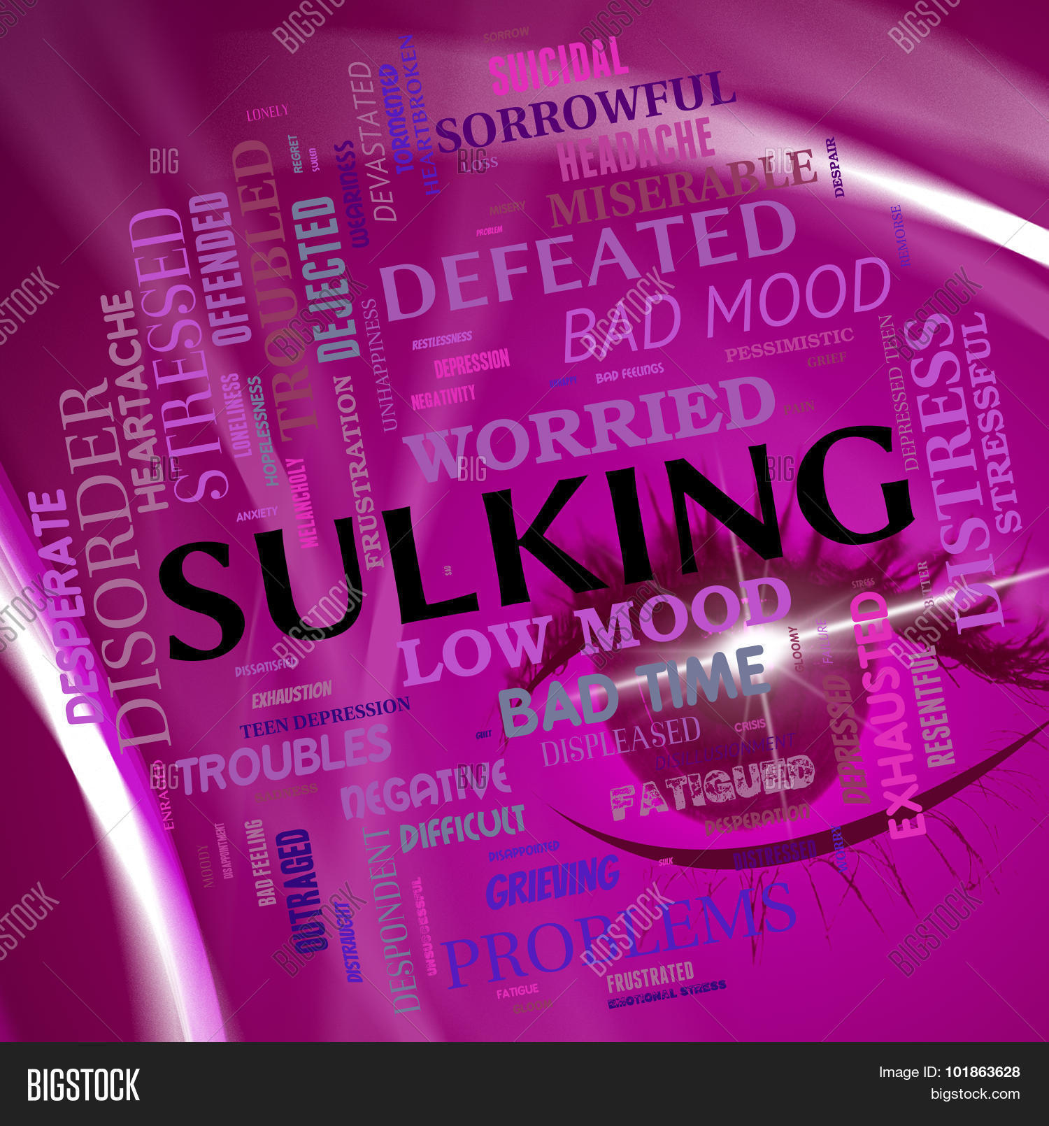 Sulking Word Means Bad Image Photo Free Trial Bigstock sulking-word-means-bad-image-photo-free-trial-bigstock