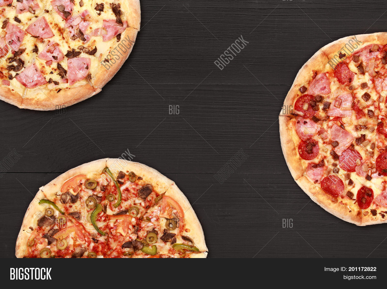 Pizza On Wooden Table Image & Photo (Free Trial) | Bigstock