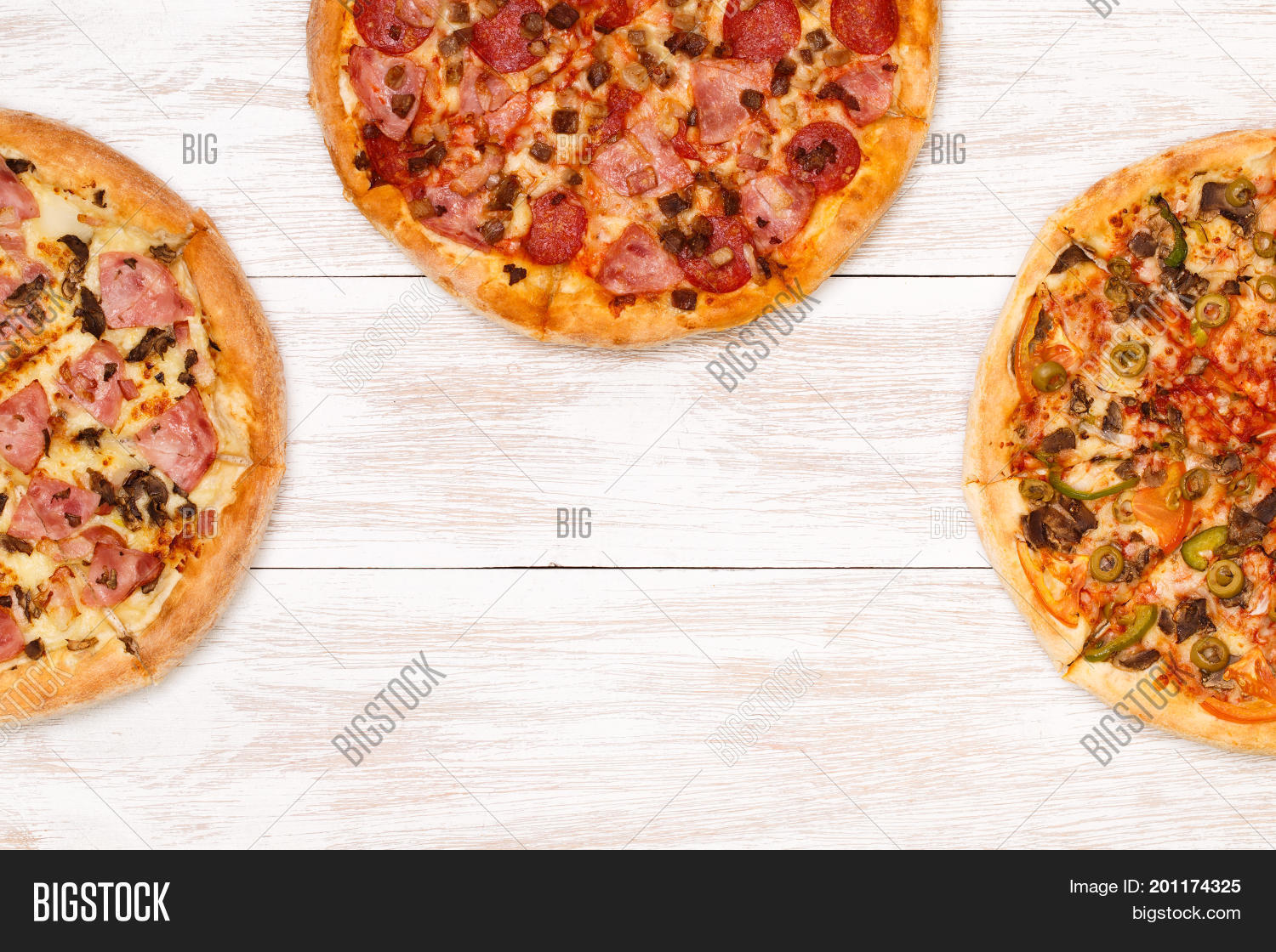 Pizza On Wooden Table Image & Photo (Free Trial) | Bigstock