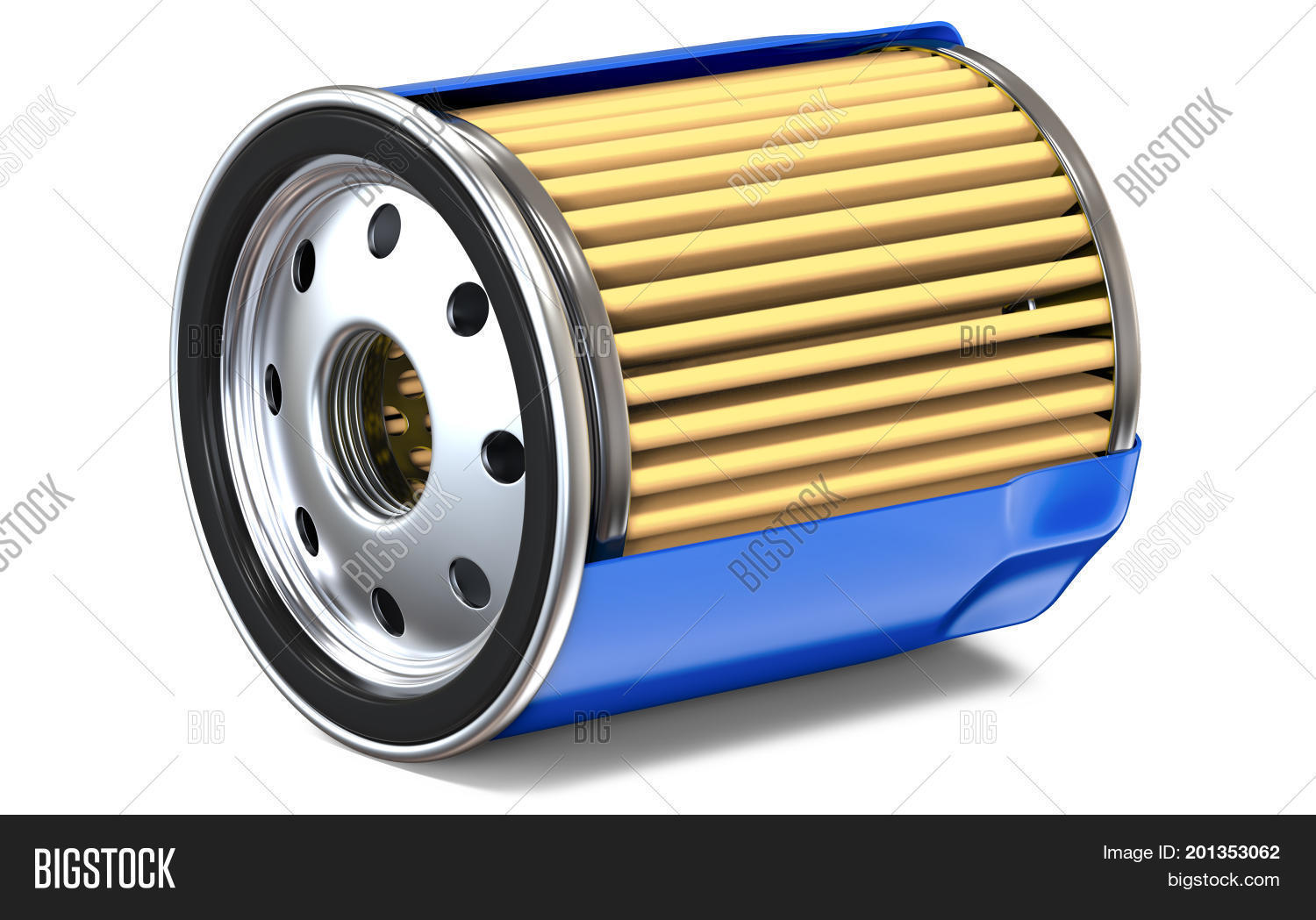 BLUE OIL FILTER HALF Image & Photo (Free Trial) | Bigstock