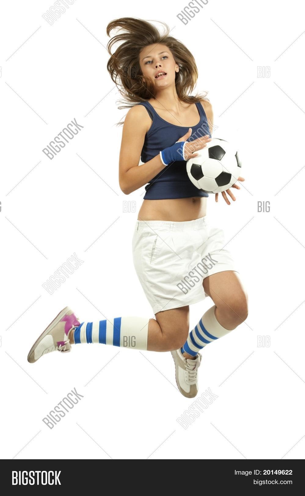 Girl Jumping Soccer Image & Photo (Free Trial) | Bigstock