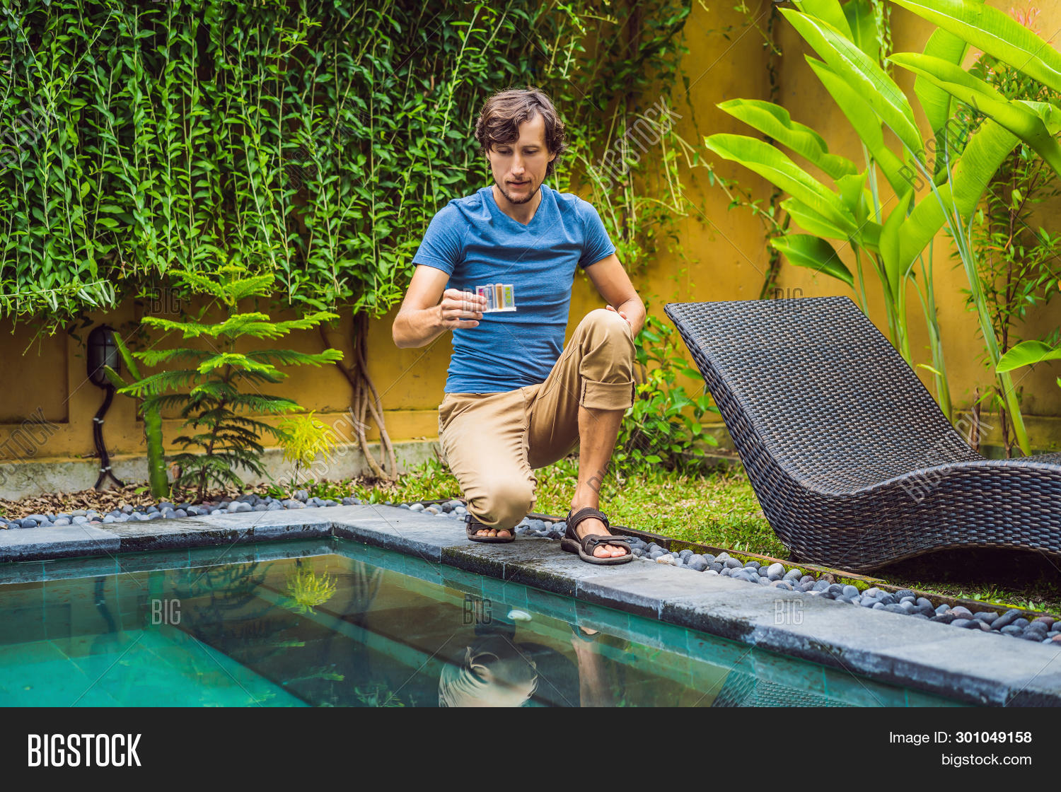 Pool Worker Checks Image & Photo (Free Trial) | Bigstock
