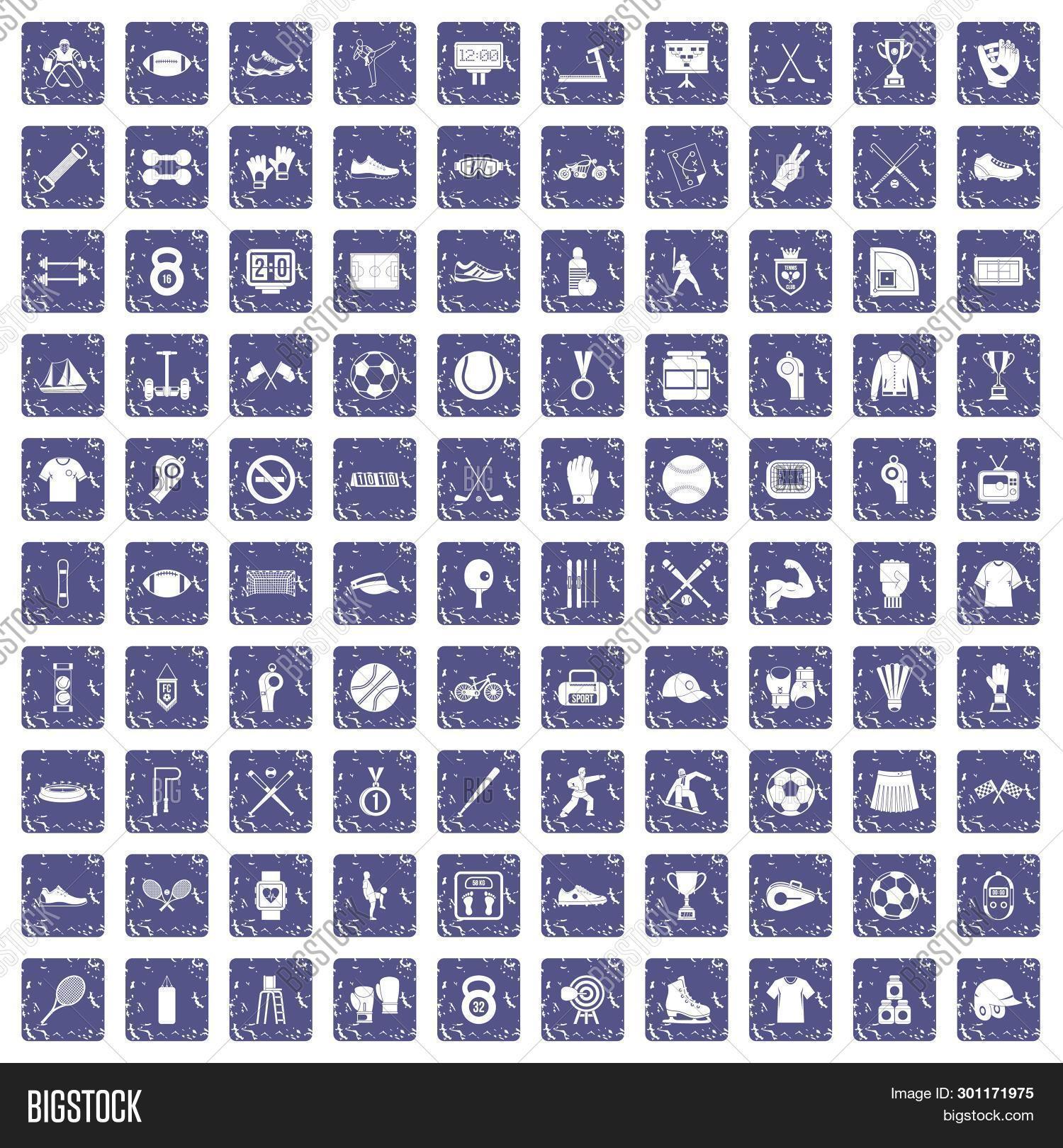 100 Athlete Icons Set Image & Photo (Free Trial) | Bigstock