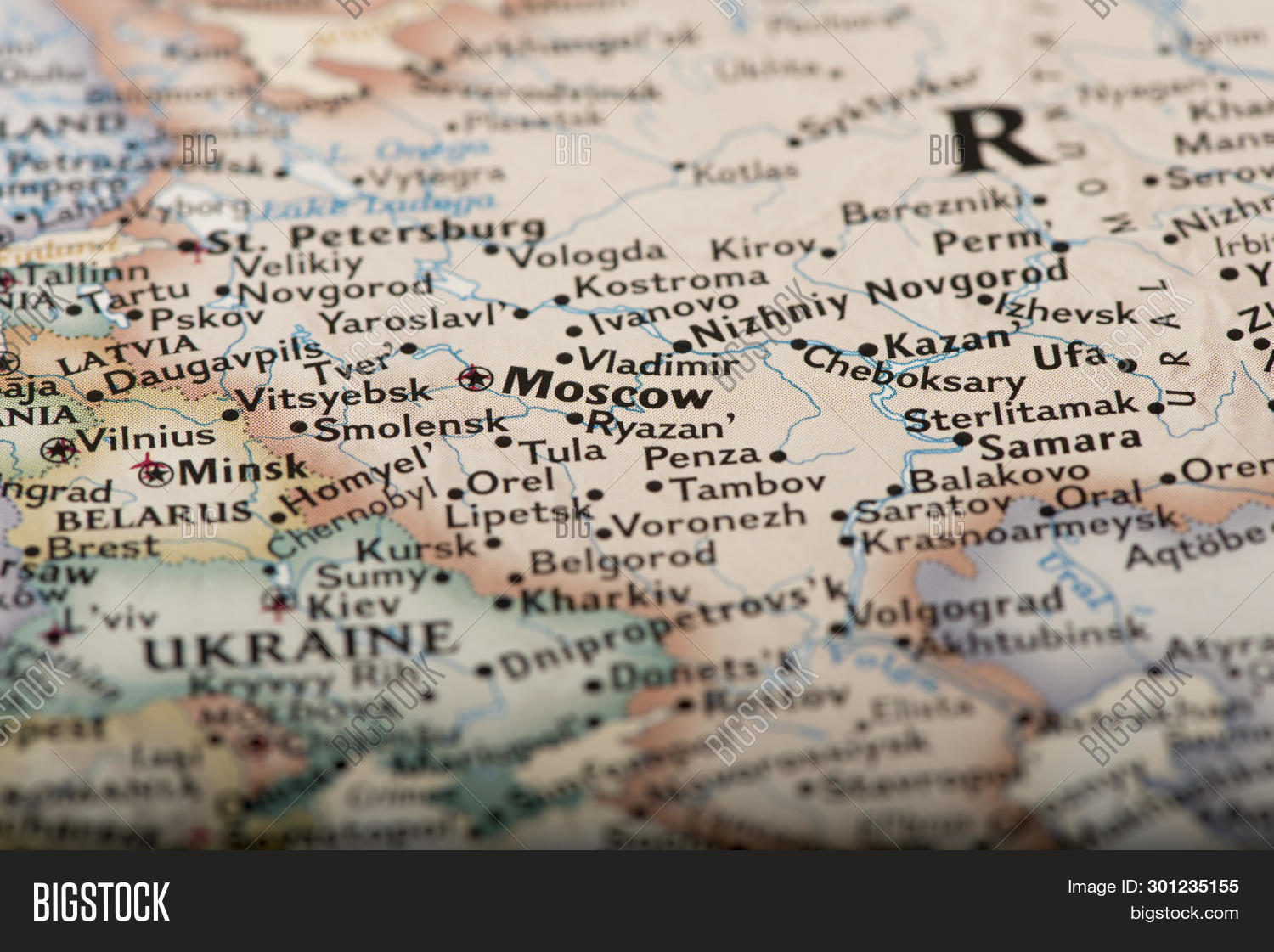 Moscow, Russia On World Map