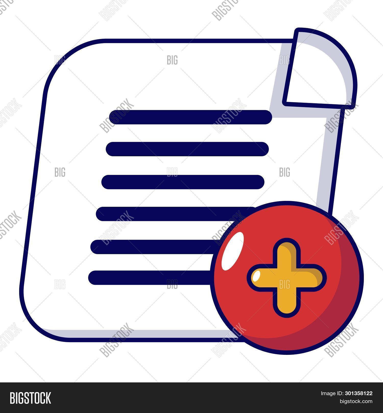 Add New Icon. Cartoon Image & Photo (Free Trial) | Bigstock