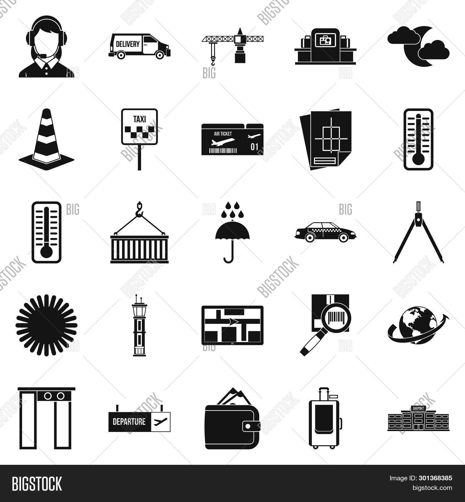 Dispatcher Icons Set. Image & Photo (Free Trial) | Bigstock
