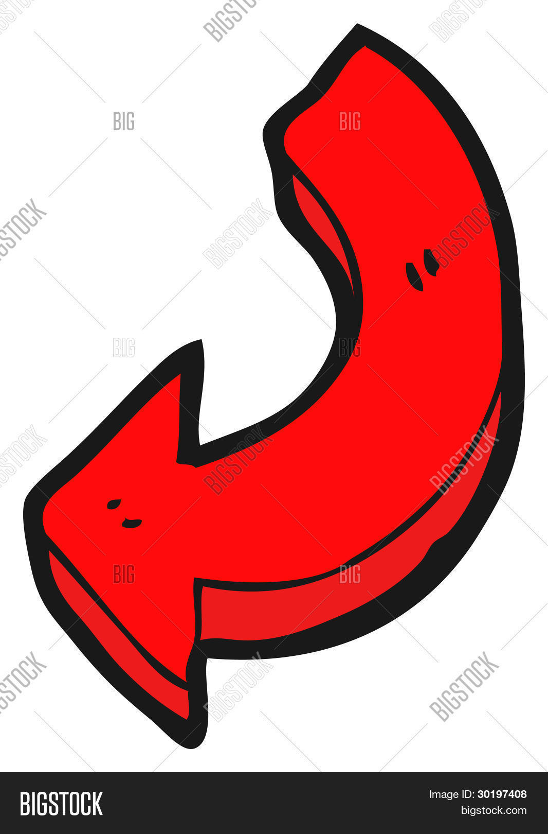 Curved Arrow Cartoon ( Image & Photo (Free Trial) | Bigstock