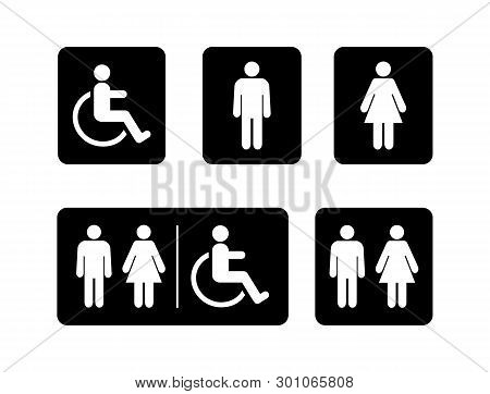 Washroom Symbols Vector & Photo (Free Trial) | Bigstock