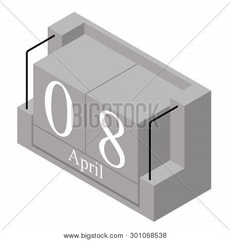 April 8th Date On Vector & Photo (Free Trial) | Bigstock