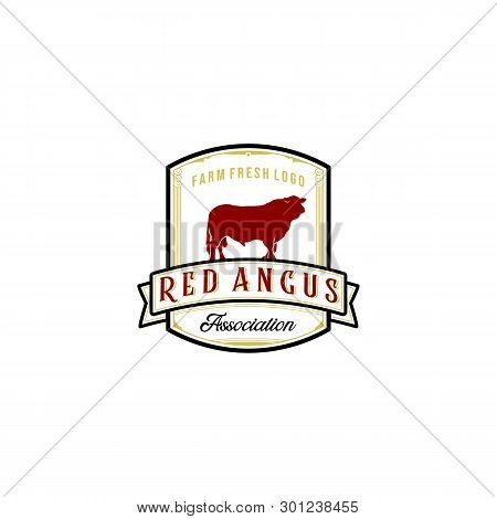 Vintage Red Angus Cow Vector & Photo (Free Trial) | Bigstock