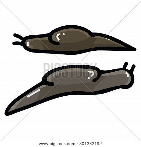 Cute Slug Cartoon Vector & Photo (Free Trial) | Bigstock
