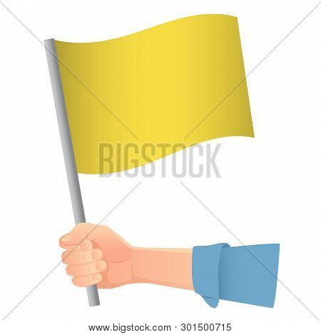 Yellow Flag Hand. Vector & Photo (Free Trial) | Bigstock
