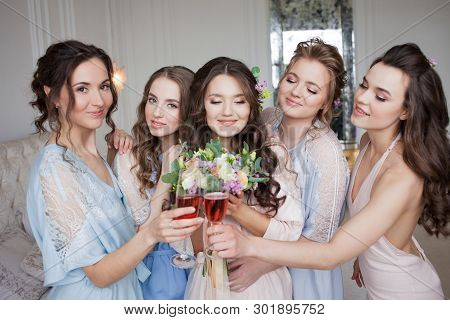 Girlfriends Hug Bride Image & Photo (Free Trial) | Bigstock