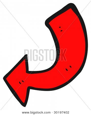 Curved Arrow Cartoon ( Image & Photo (Free Trial) | Bigstock