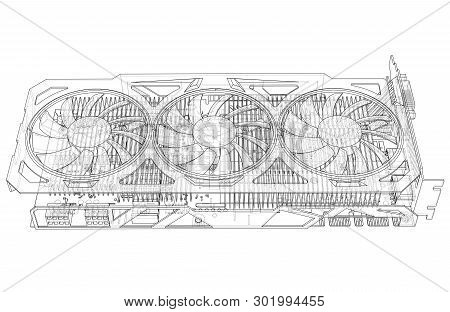 Gpu Card Outline. Vector & Photo (Free Trial) | Bigstock