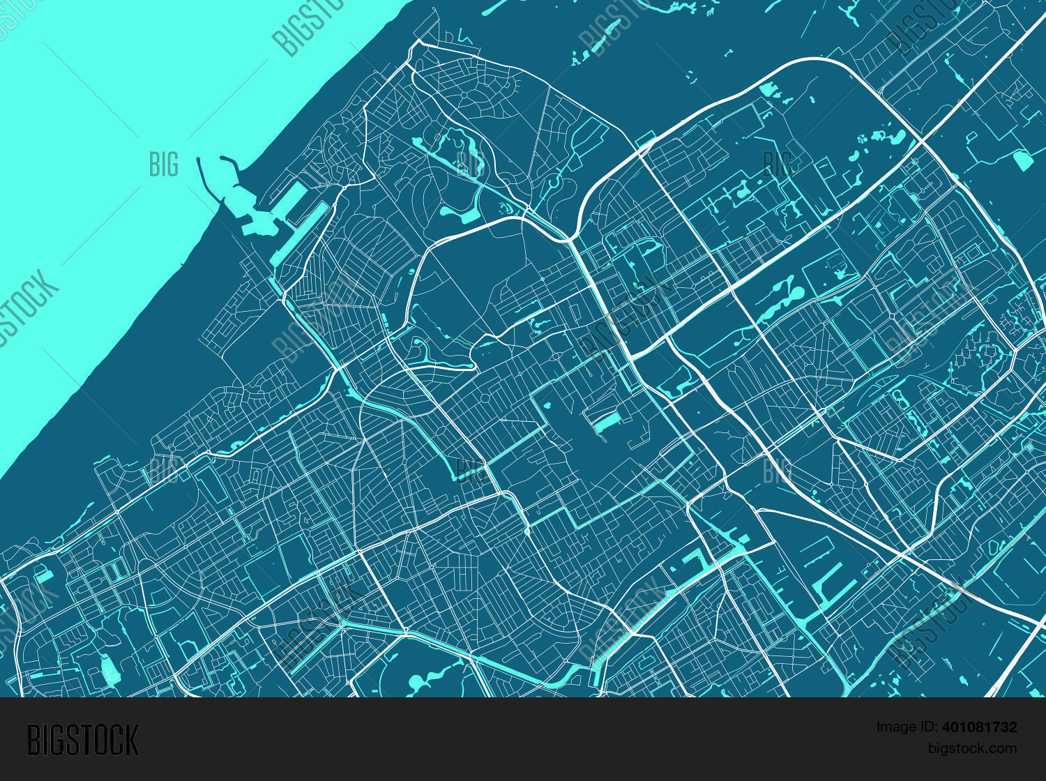 Detailed Map Hague Vector & Photo (Free Trial) | Bigstock