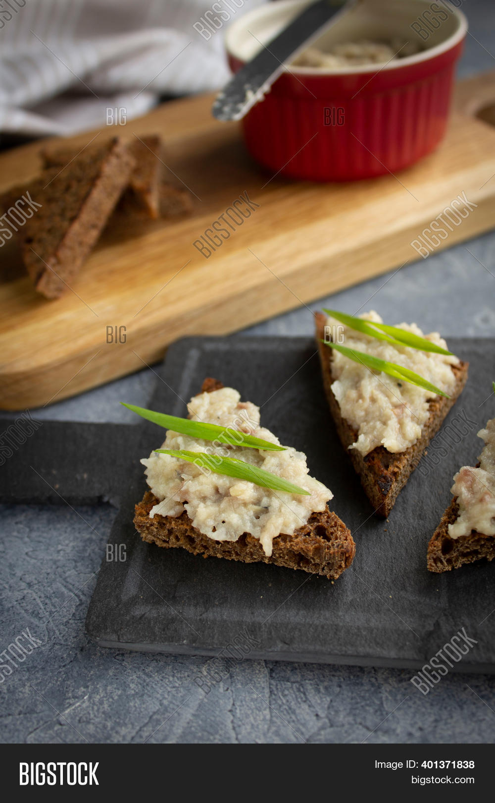 Canapes Toasts Herring Image & Photo (Free Trial) | Bigstock