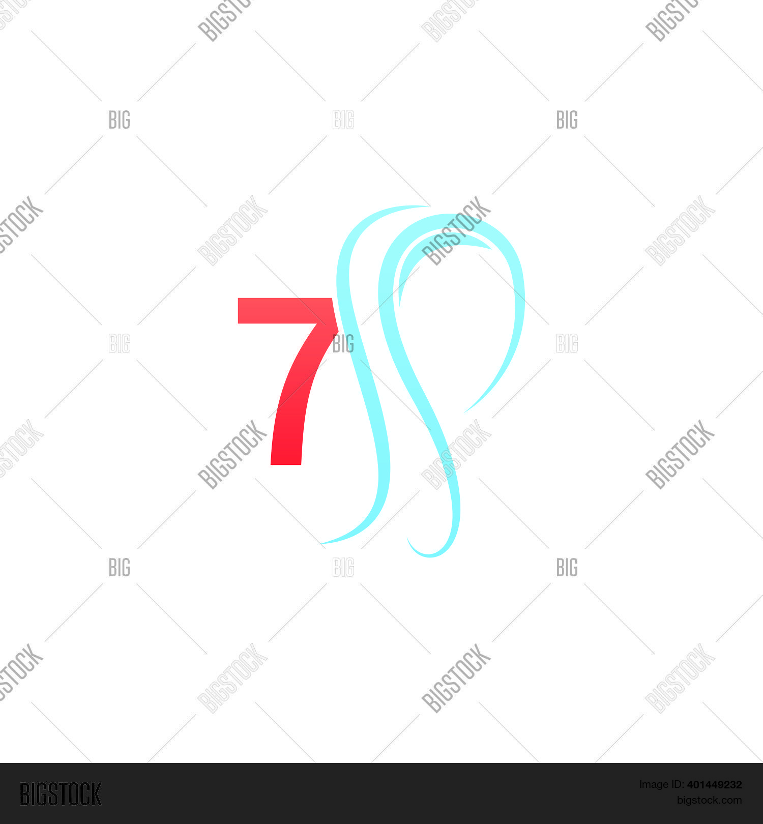 Number 7 Icon Logo Vector & Photo (Free Trial) | Bigstock