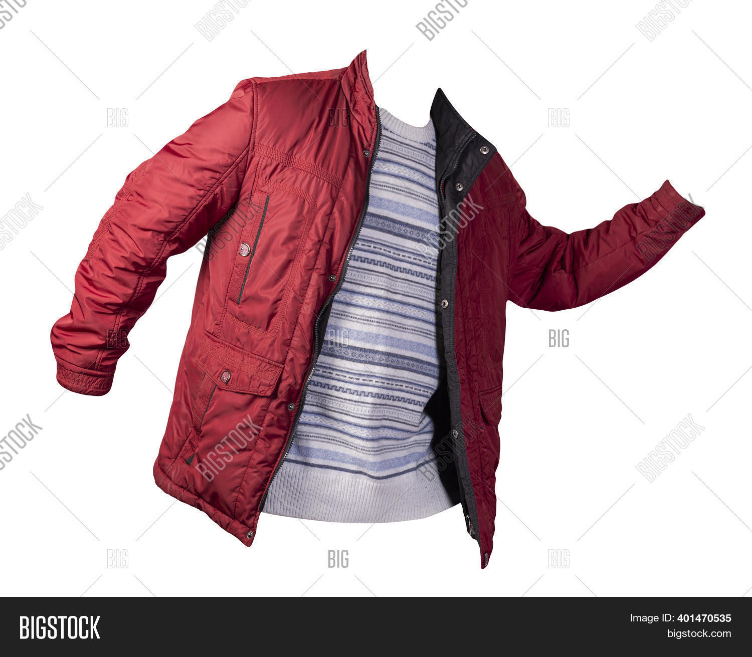 Red Jacket White Blue Image & Photo (Free Trial) | Bigstock