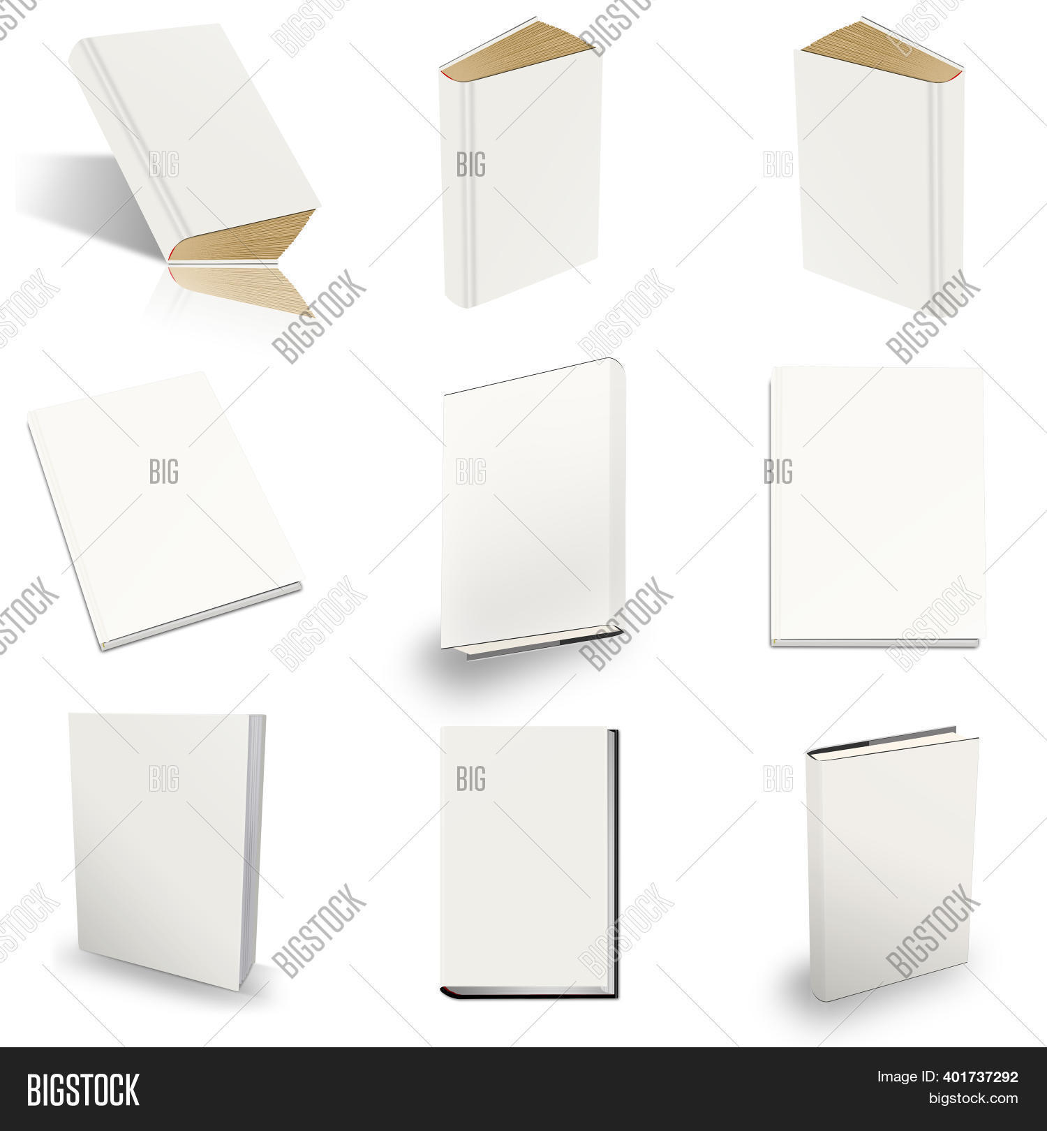 Nine Blank White Book Image & Photo (Free Trial) | Bigstock