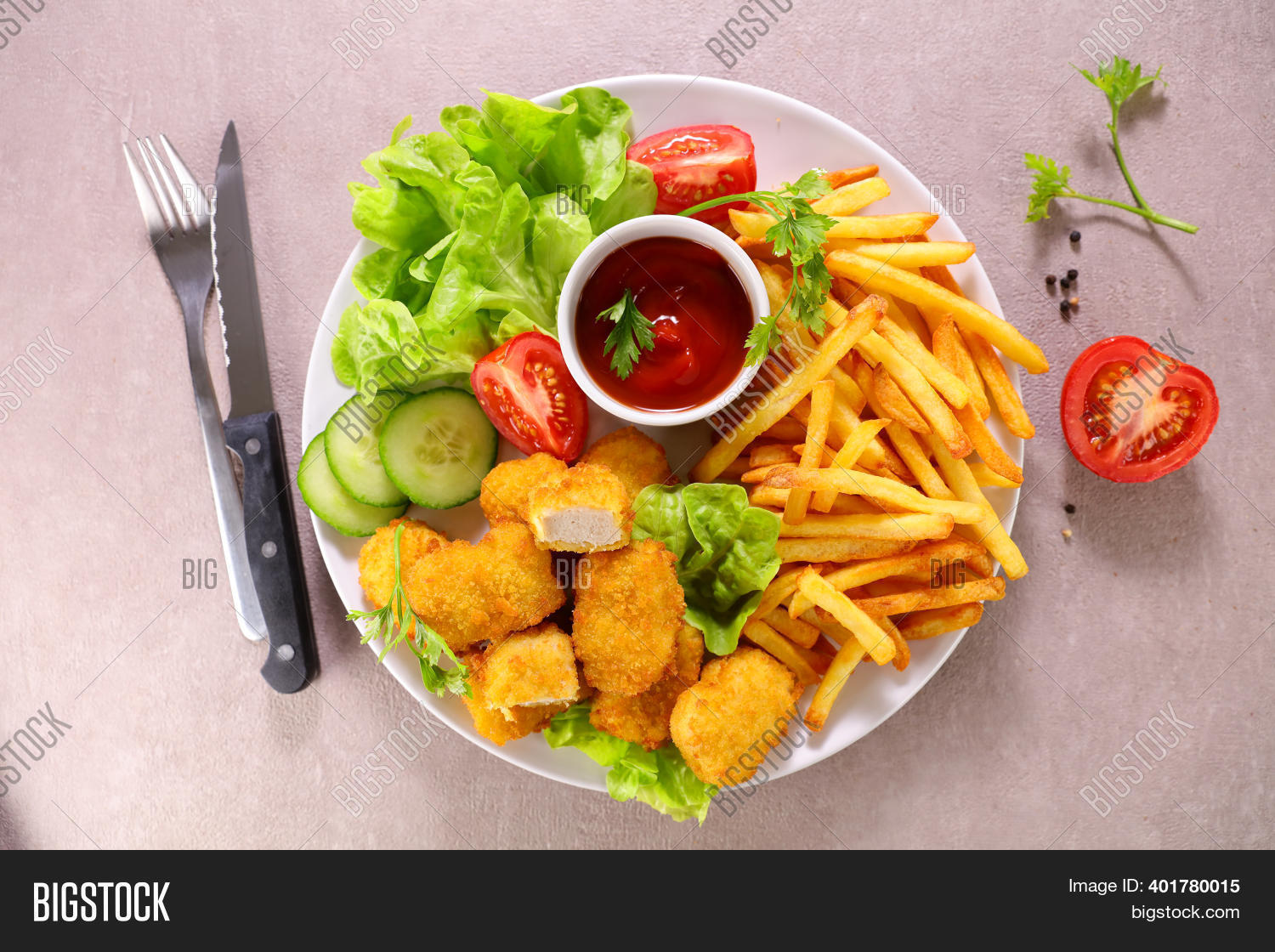 Plate Chicken Nugget, Image & Photo (Free Trial) | Bigstock