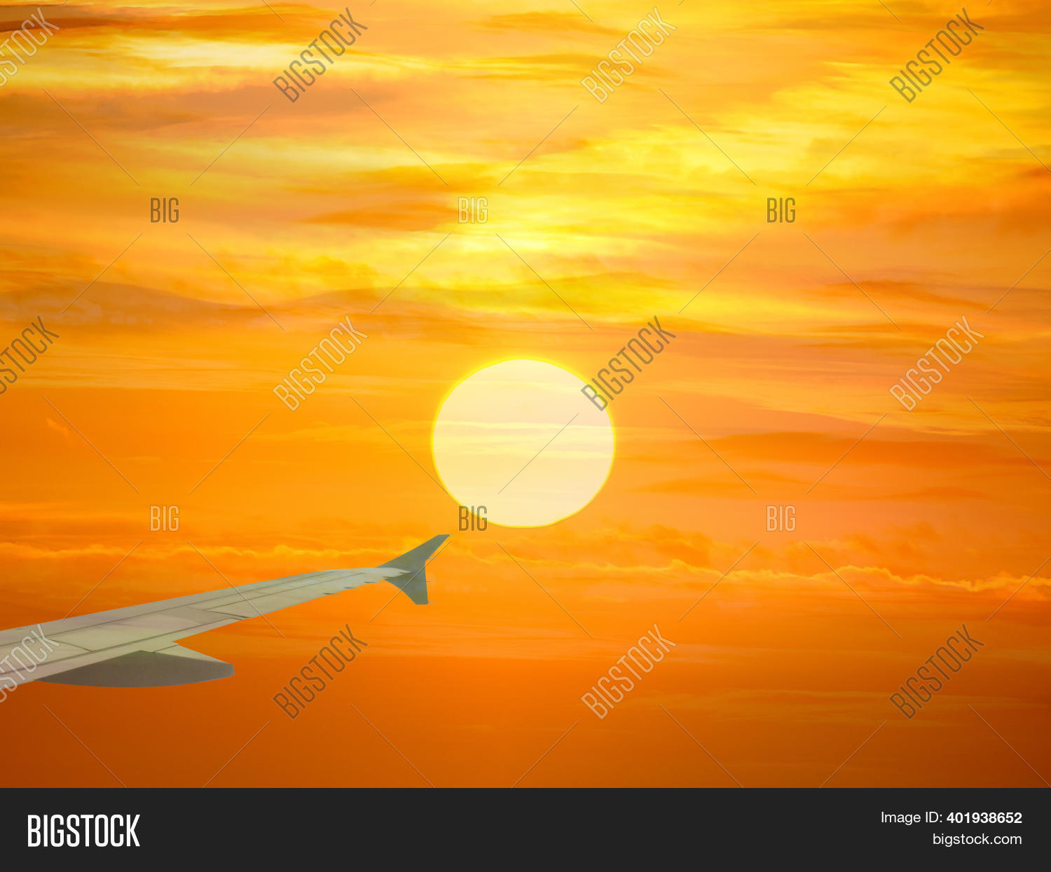 Plane Red Sunset Sky Image & Photo (Free Trial) | Bigstock