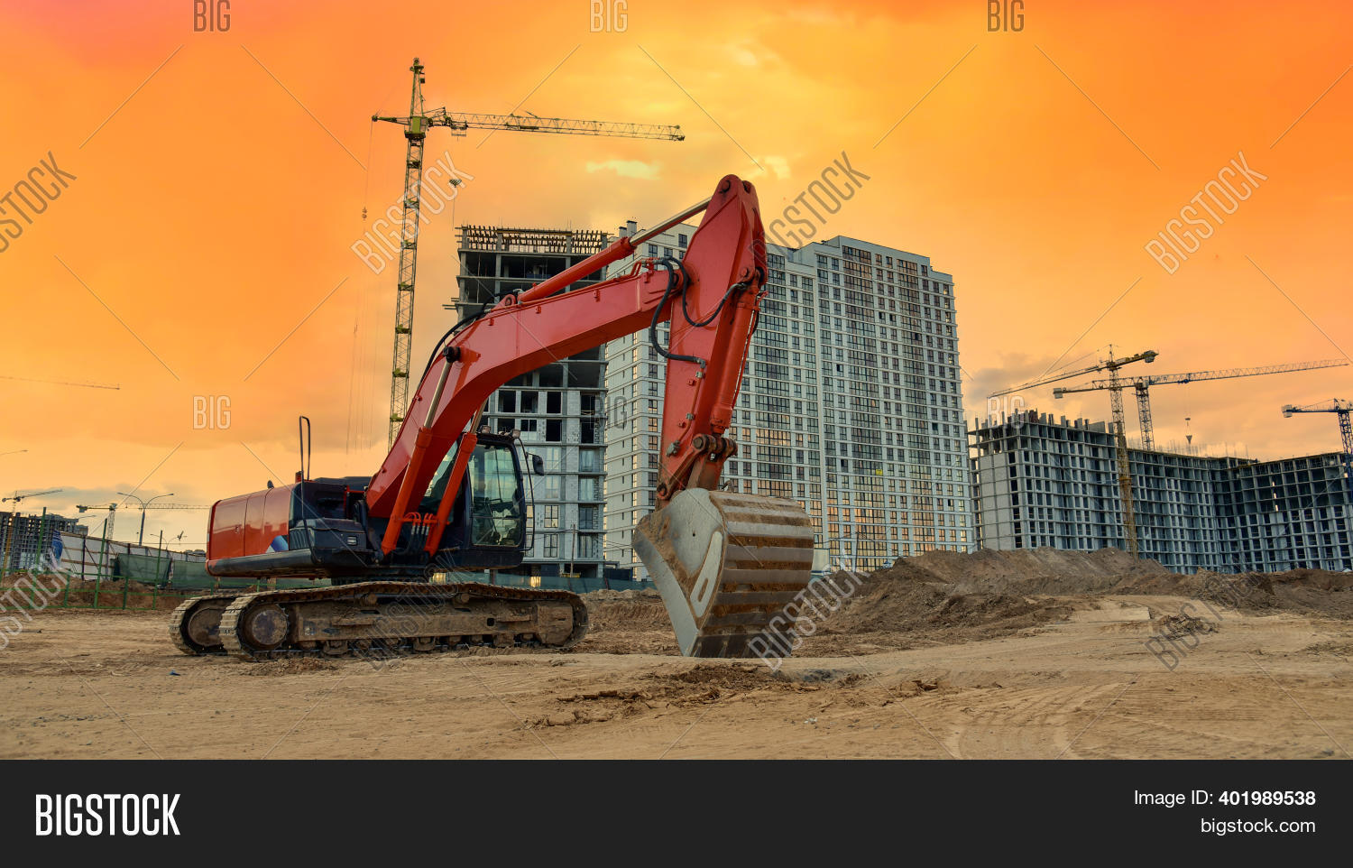 Excavator During Image & Photo (Free Trial) | Bigstock