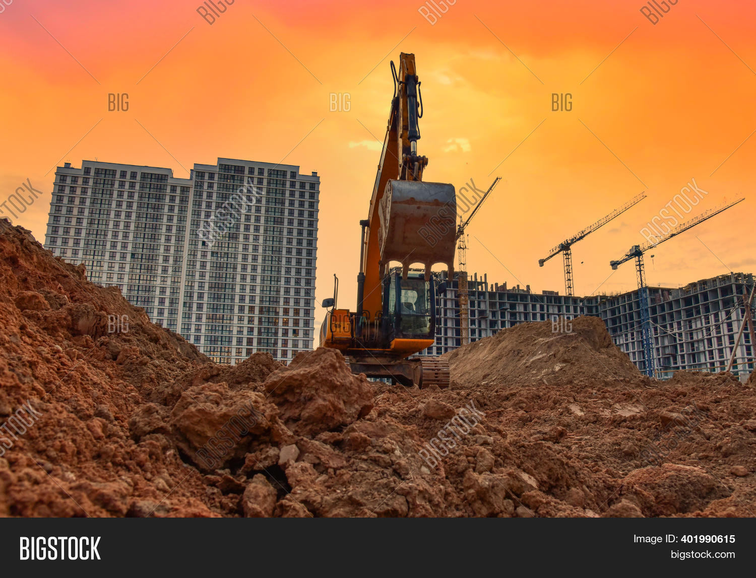 Excavator During Image & Photo (Free Trial) | Bigstock