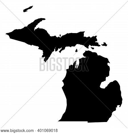 Michigan Map Icon On Image & Photo (Free Trial) | Bigstock